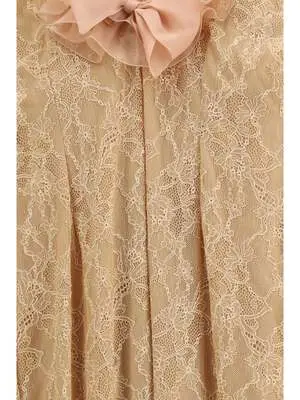 Alessandra Rich Stretch Lace Evening Dress