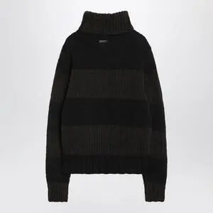 Dolce & Gabbana Striped Wool-blend Turtleneck Sweater