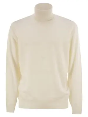 Brunello Cucinelli Cashmere Turtleneck Sweater - Cream