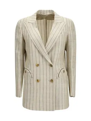 BLAZÉ MILANO Blazè Milano Serene Tea Blazer - Cream