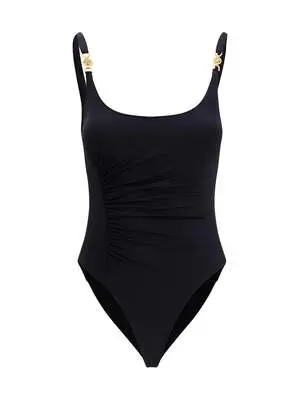 Versace Medusa ’95 Gathered Swimsuit - Black