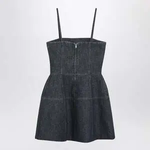 Fendi Dark Ff Denim Bustier Dress