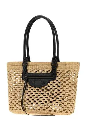 Balenciaga Raffia Medium Le City Bucket Bag