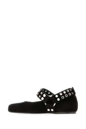 Alaïa Studded Suede Flats - Multicolor
