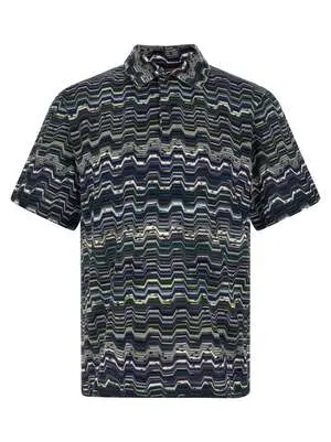 Missoni Zigzag Polo Shirt - Blue