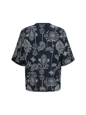 Giorgio Armani Cotton T-shirt With All Over Pattern