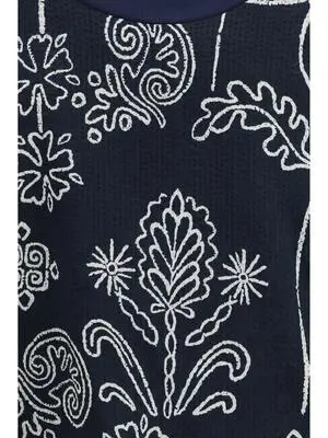 Giorgio Armani Cotton T-shirt With All Over Pattern - Multicolor