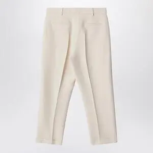 Fendi Beige Wool And Silk Trousers