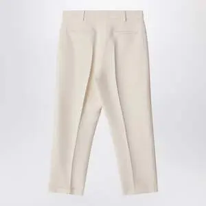 Fendi Wool And Silk Trousers - Cream