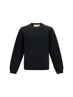 Valentino Garavani Sweatshirt With Pocket And Vlogo - Black