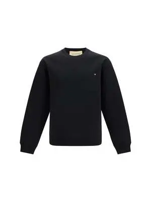Valentino Garavani Sweatshirt With Pocket And Vlogo - Black