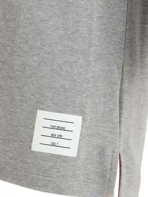 Thom Browne T-shirt With Horizontal Bands - Gray