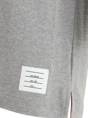 Thom Browne T-shirt With Horizontal Bands - Gray