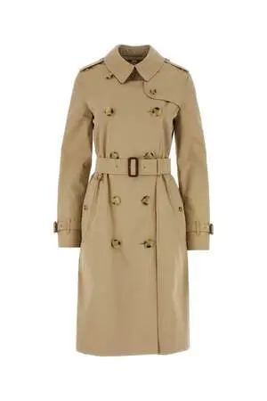 Burberry Beige Cotton Trench Coat - Brown