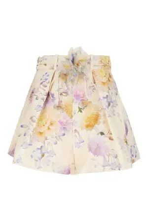 Zimmermann Floral High Rise Shorts - Multicolor