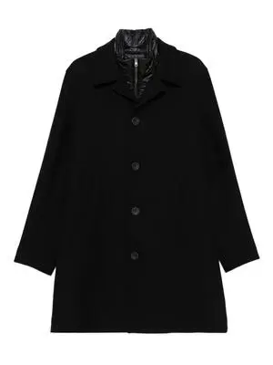 Herno Single-breasted Padded Coat - Black