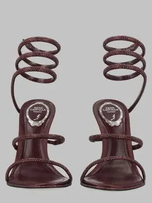 Rene Caovilla Sandalo Cleo Con Tacco - Brown