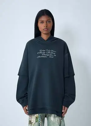 Acne Studios Hooded Logo Motif Sweatshirt