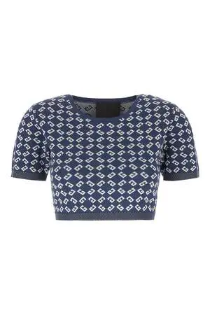 Givenchy Monogram Cropped Knit Top - Multicolor