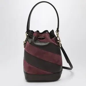Fendi Mon Tresor Mini Bag In Two-tone Inlaid Leather And Suede - Brown