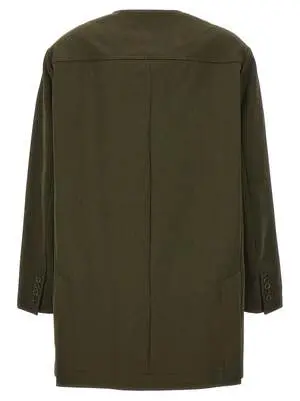 Max Mara Recital Heavy Cotton Drill Midi Jacket - Green