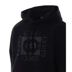 Gucci Incrocio Gg Print Logo Hoodie
