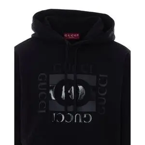 Gucci Incrocio Gg Print Logo Hoodie