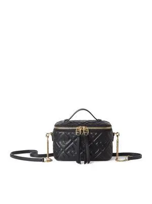 Fendi Vanity Mini Bag In Nappa With Ff Motif - Black