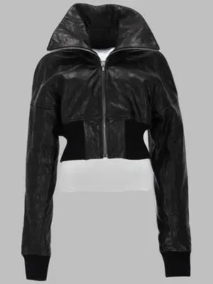 Rick Owens Giacca Dracuflight Cropped - Black