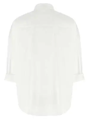 Brunello Cucinelli Monile Embellished Stretch Cotton Poplin Shirt