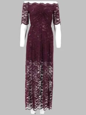 Rabanne PACO RABANNE Layered Lace Midi Dress Multicolor