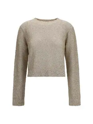 Brunello Cucinelli Brunello Cucinelli Women Long-Sleeve Sequin Sweater Cream