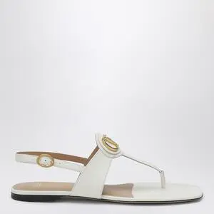 Valentino Garavani Ivory Vlogo Signature Thong Sandals - White
