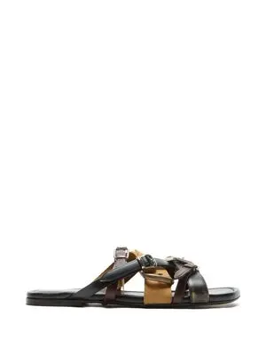 Acne Studios Leather Flat Sandals - Multicolor