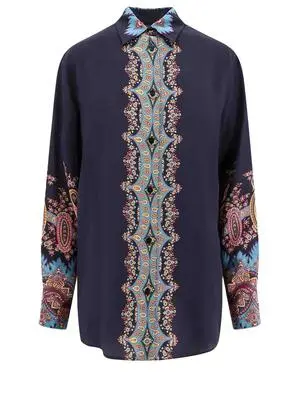 Etro Camicia Con Stampa Floreale - Multicolor