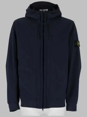 Stone Island Giacca In Tessuto Tecnico A Due Strati - Blue