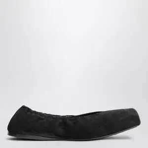 Alaïa Two-tone Ballerina With Square Toe In Brown - Black