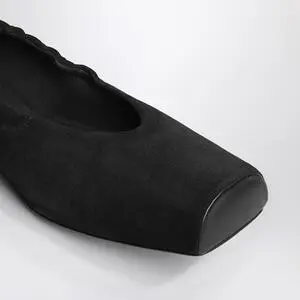 Alaïa Two-tone Ballerina With Square Toe In Brown - Black