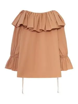 Chloé Cotton Blouse With Ruffles