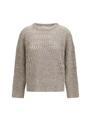Brunello Cucinelli Openwork Sweater - Cream