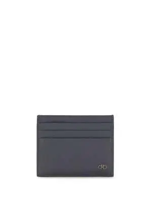 FERRAGAMO Ferragamo Men Gancini Card Holder Blue