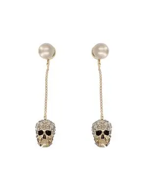 Alexander McQueen Orecchini Pendenti Skull - Gold