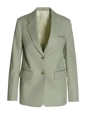 LANVIN Wool Single Breast Blazer Jacket - Green