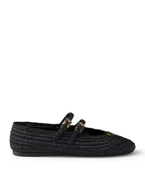 Prada Crochet Ballerinas - Black