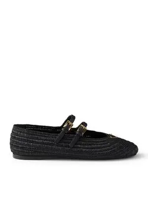 Prada Crochet Ballerinas - Black