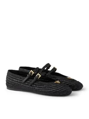 Prada Crochet Ballerinas - Black