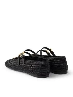 Prada Crochet Ballerinas - Black