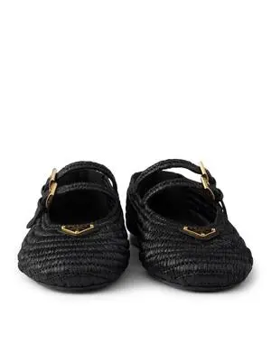 Prada Crochet Ballerinas - Black