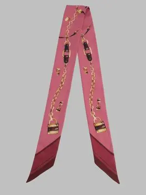 Chloé Silk Paddington Foulard Scarf - Pink