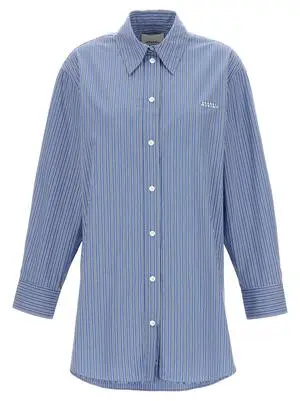 Isabel Marant Étoile Cylvany Striped Cotton Shirt - Blue